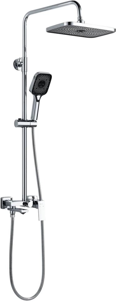 Душевая система Shevanik S9636 290x195 мм, со смесителем, хром