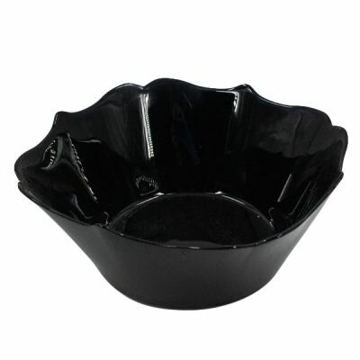 Салатник дымчатое стекло "Ракушка", D 23 см