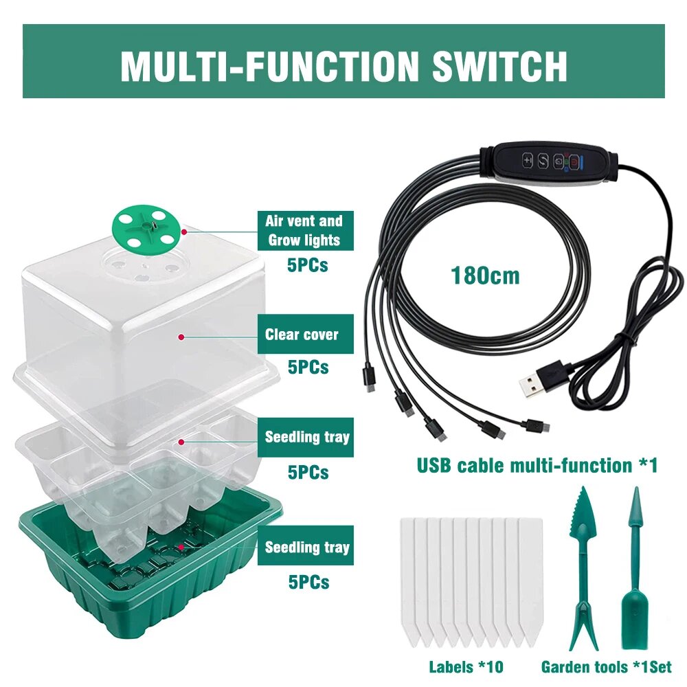 Комплект для проращивания семян GRAXIDEA с подсветкой Type2