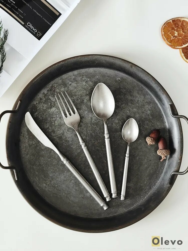 Olevo Набор столовых приборов Ретро-стиль набор столовых приборов 4 предм. серебристый