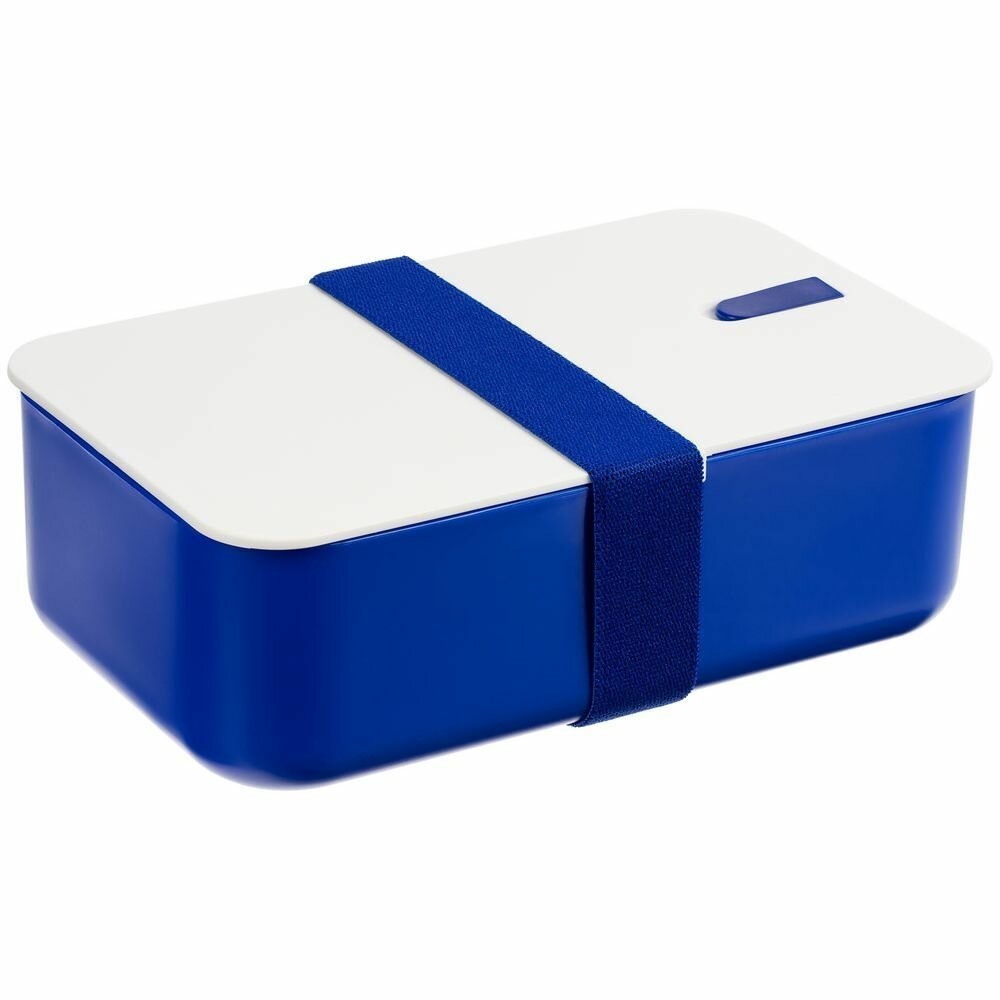 Ланчбокс Lunch Hour белый с синим