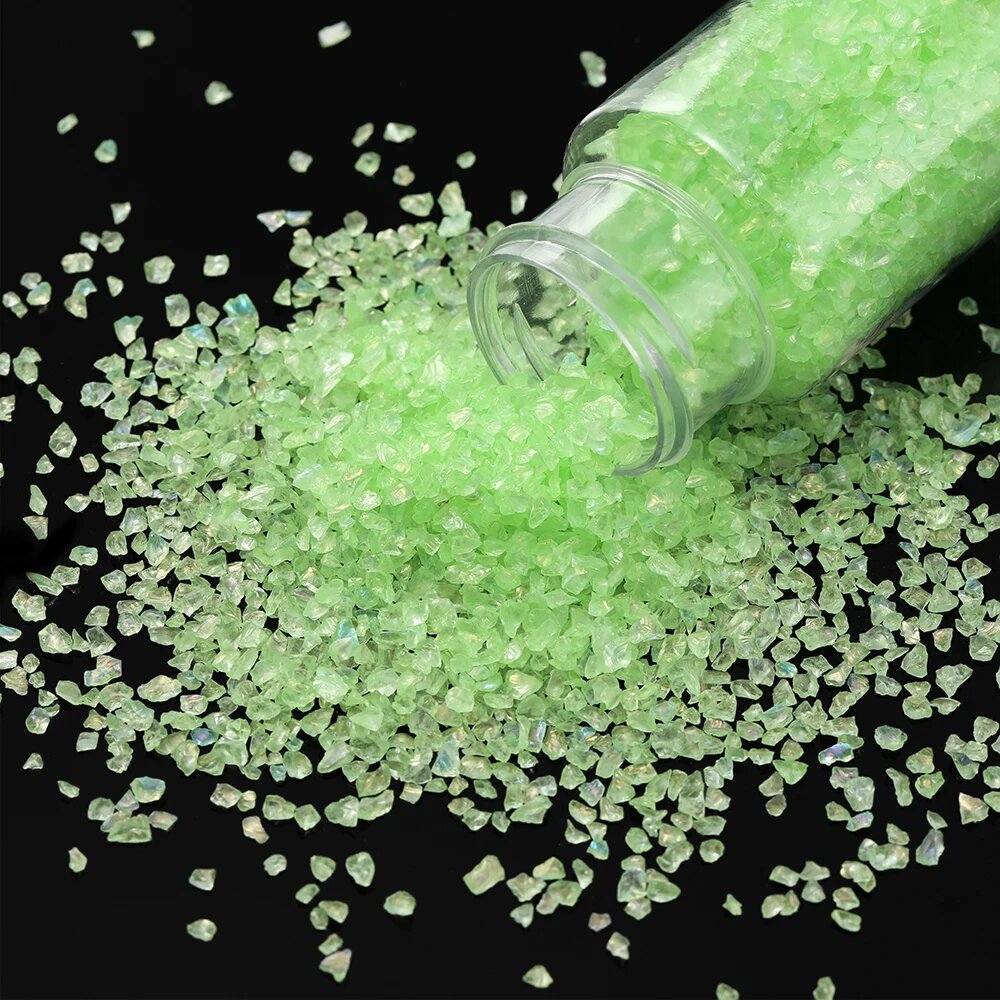 Стеклокристальный гравий YouYoungDifferent 30г Изумрудный, Light green