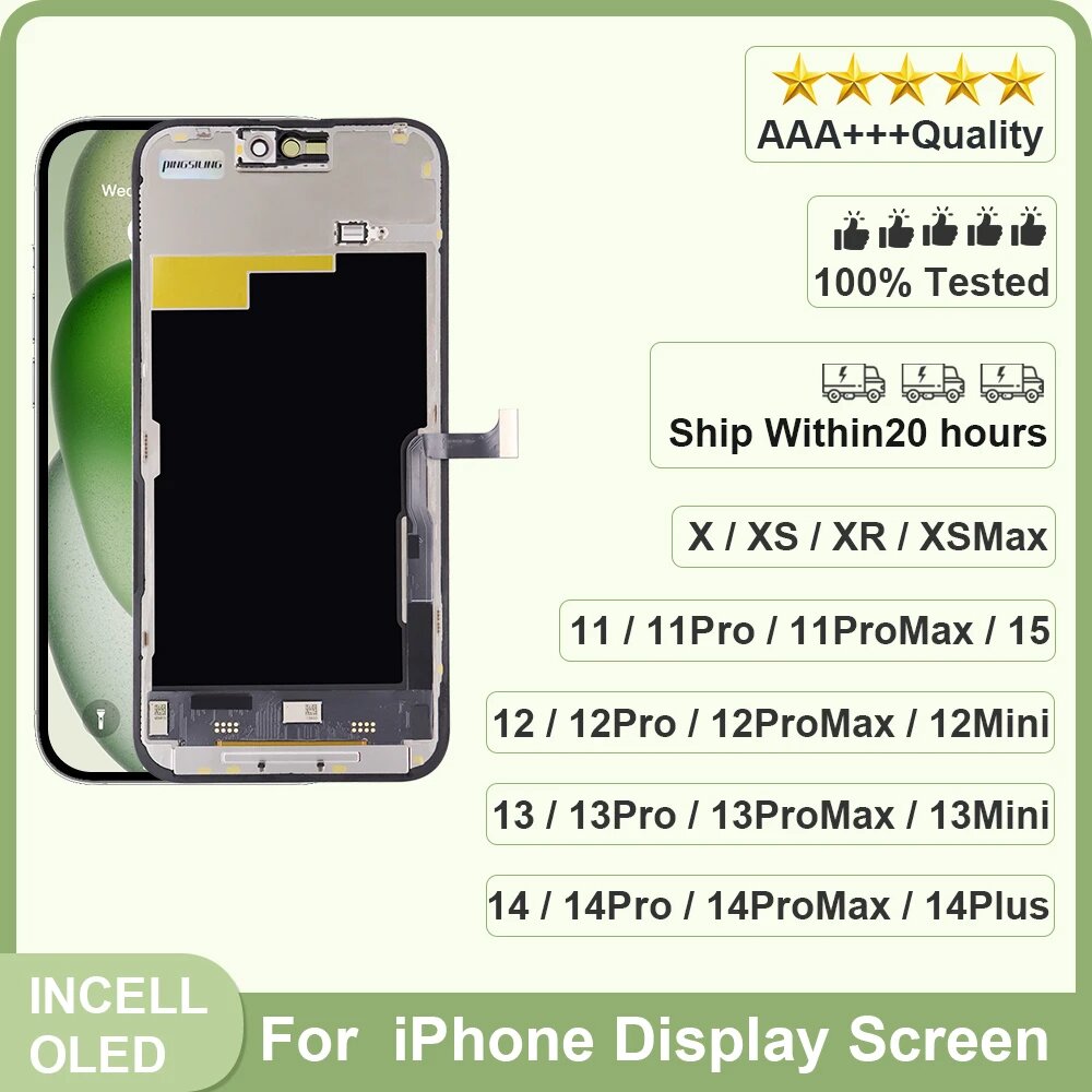 AAA +++ OLED для iPhone X XR XS Max ЖК-дисплей Incell для iPhone 11 12 Pro Max 13 Mini 14 Pro Max Plus Дисплей Экран Дигитайзер в сборе INCELL For 13 ProMax