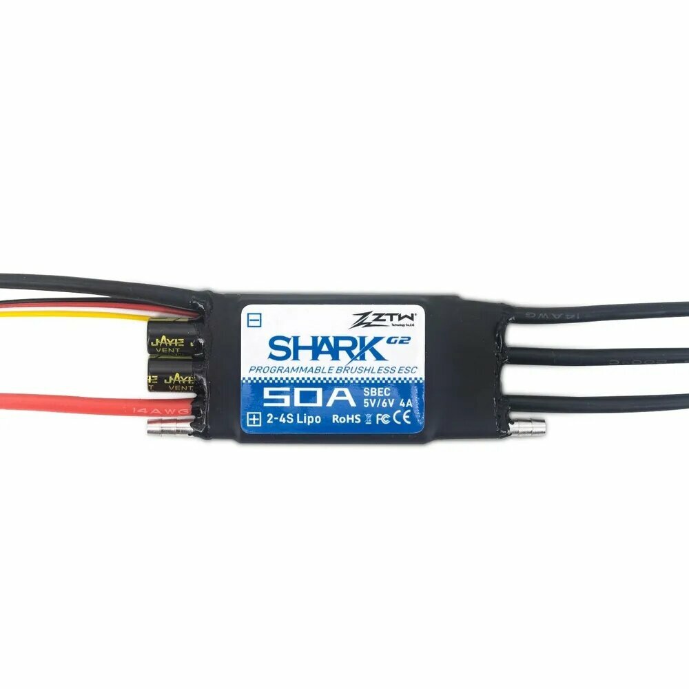 ZTW 32-Bit 50A Shark G2 ЭСК Бесколлекторный регулятор Подводный двигатель(2-4S)