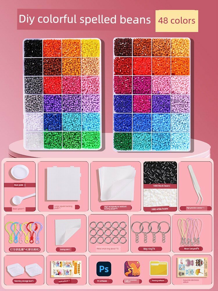 Набор для рукоделия Fusion Bead Craft DIY: полный комплект с инструментами Coco и утюгом MARD, игрушка для девочек в