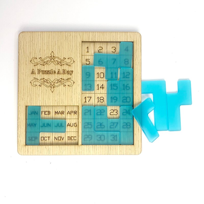 Пазл на каждый день, очень сложная головоломка в виде календаря, деревянная головоломка для взрослых, развивающая