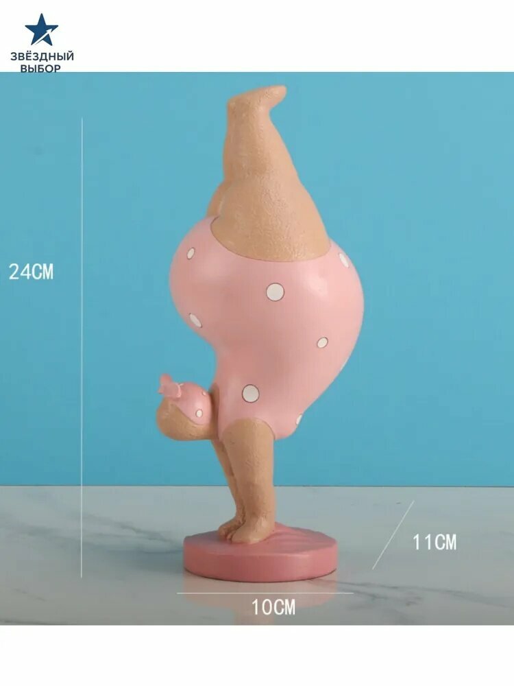 Скульптура толстая женщина йога для дома Эксклюзивный подарок для женщин и йога практиков