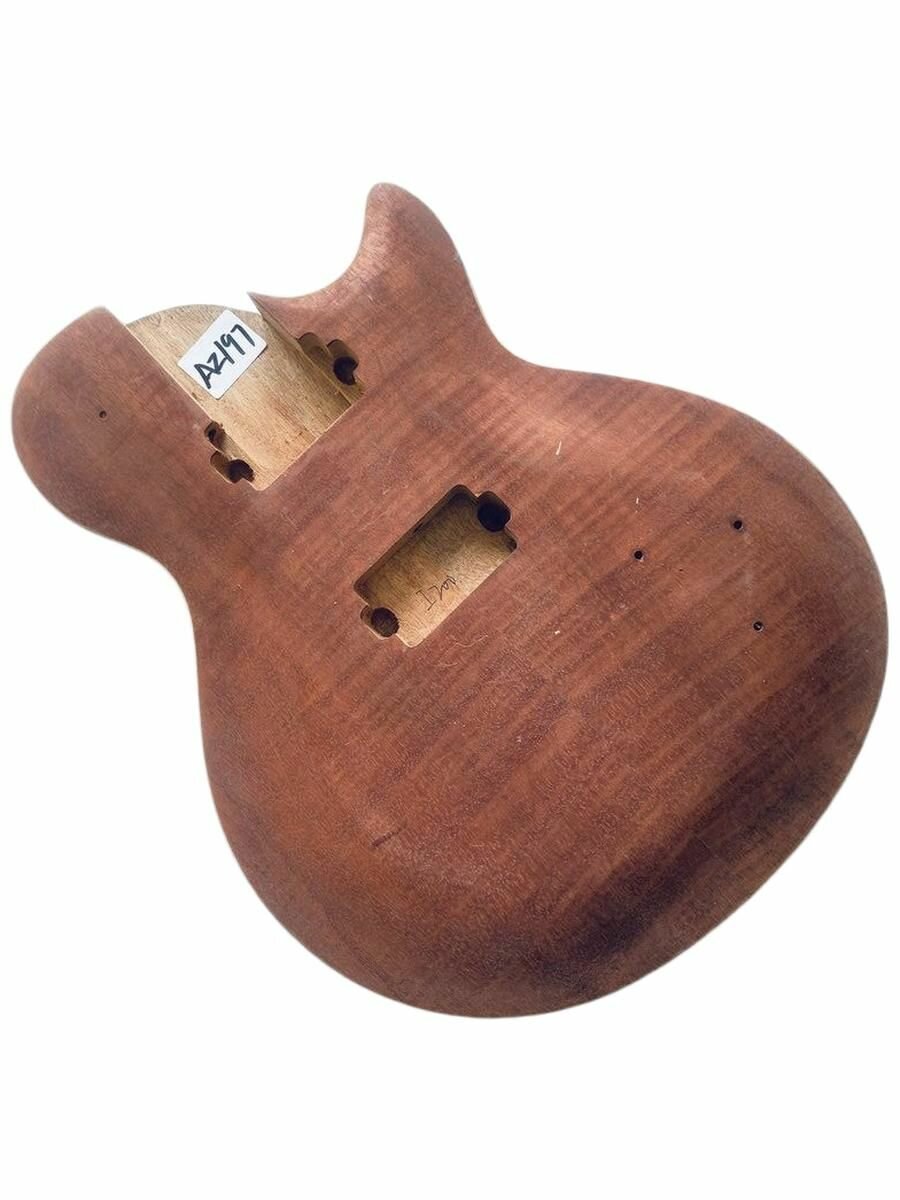 Гитара LP (полуфабрикат для DIY), корпус из красного дерева с кленовым топом (тигровый рисунок), два хамбакера, в наличии, незначительные дефекты поверхности