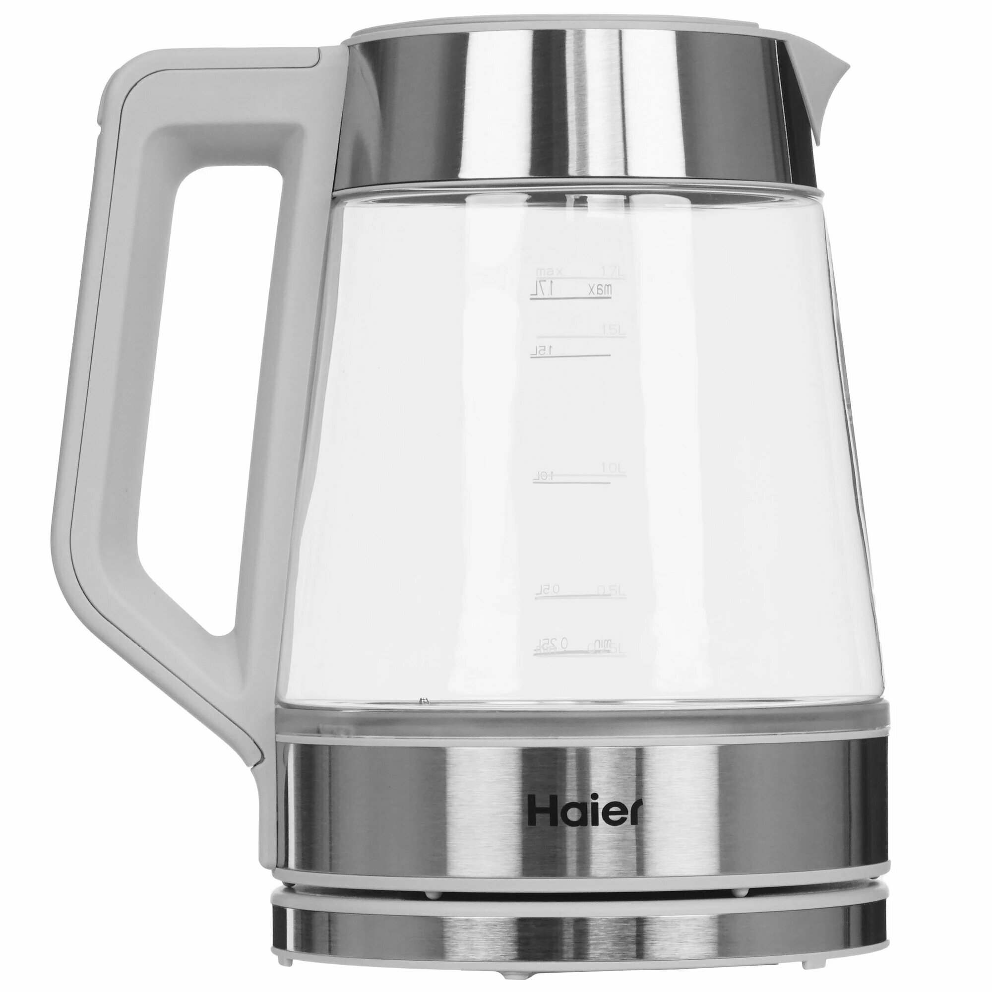 Электрочайник Haier HK-501, серый, стильный, быстрое закипание, 2200Вт
