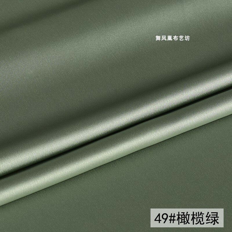 Однотонная двусторонняя ацетатная атласная ткань, глянцевая имитация шелка, дышащая, гладкая ткань для платьев