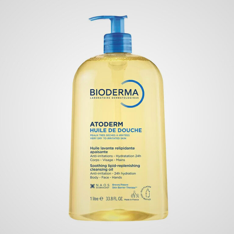 Атодерм Масло для душа 1000 мл BIODERMA Atoderm Ultra-nourishing Anti-irritation cleansing oil Масло 1000 мл