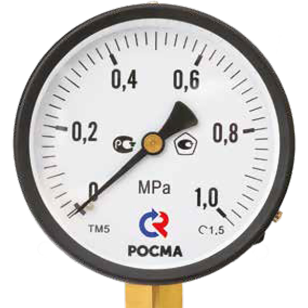 Манометр Росма ТМ-310Р.00 (0-0.6 МПа) М12х1.5 1.5 общетехнический 63 мм, радиальное присоединение, класс точности 1.5