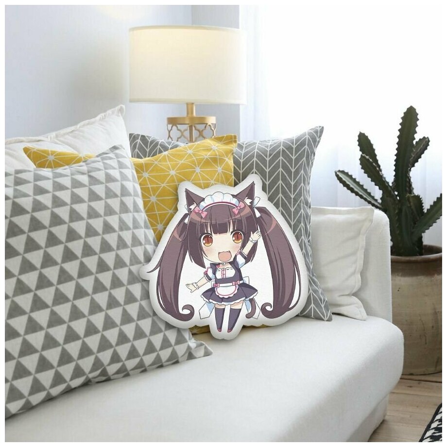 Мягкая фигурная подушка Чиби Nekopara Чоколла BCH0370 40см
