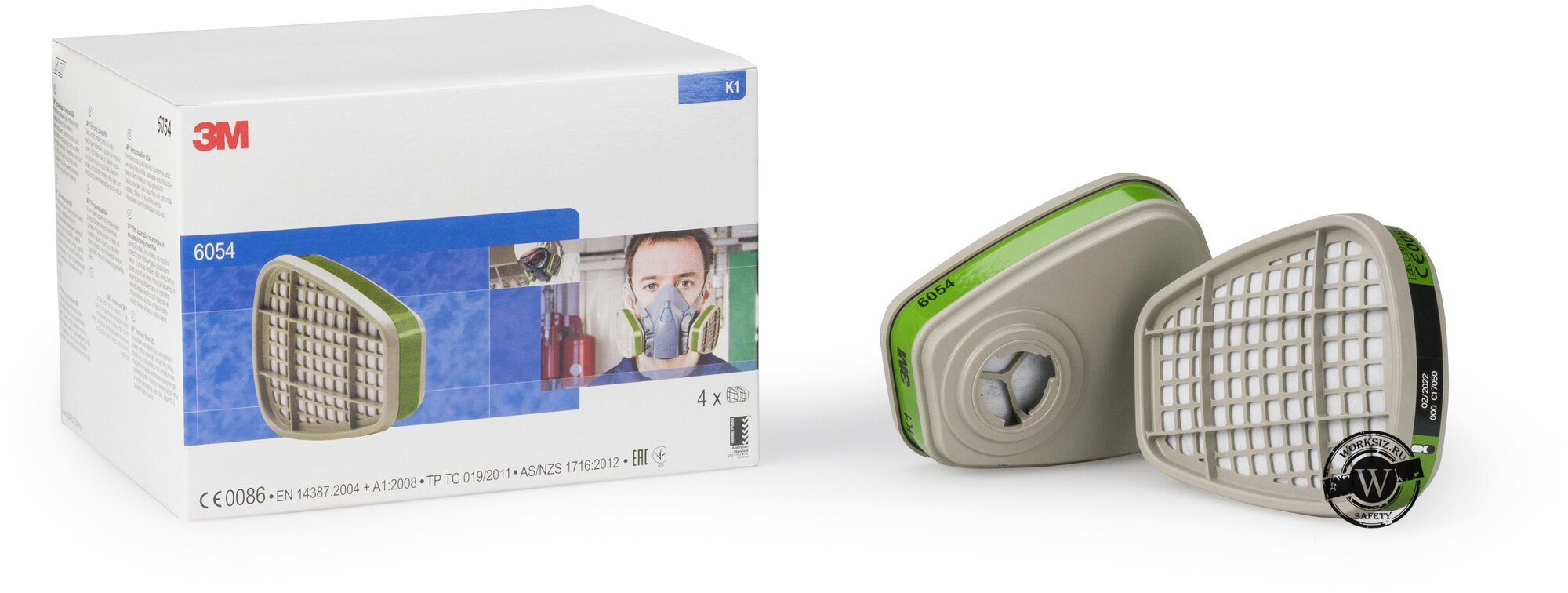Фильтр (патрон) 3М™ 6054 (К1) / 4 пары (8 шт.)