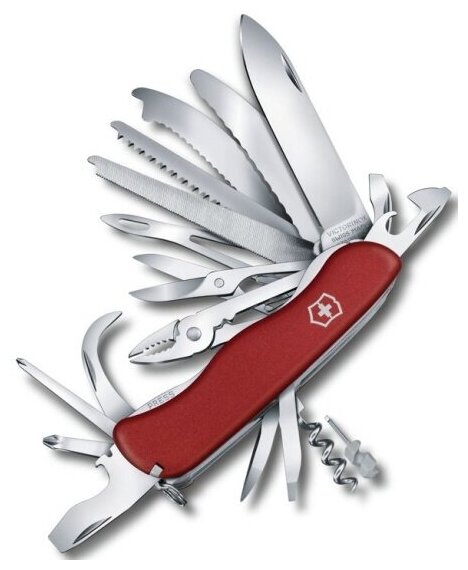 Нож перочинный Victorinox WorkChamp XL, 111 мм, 31 функция, с фиксатором лезвия, красный