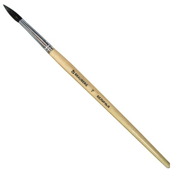 Кисть Brauberg , беличья, круглая, № 7, 200184