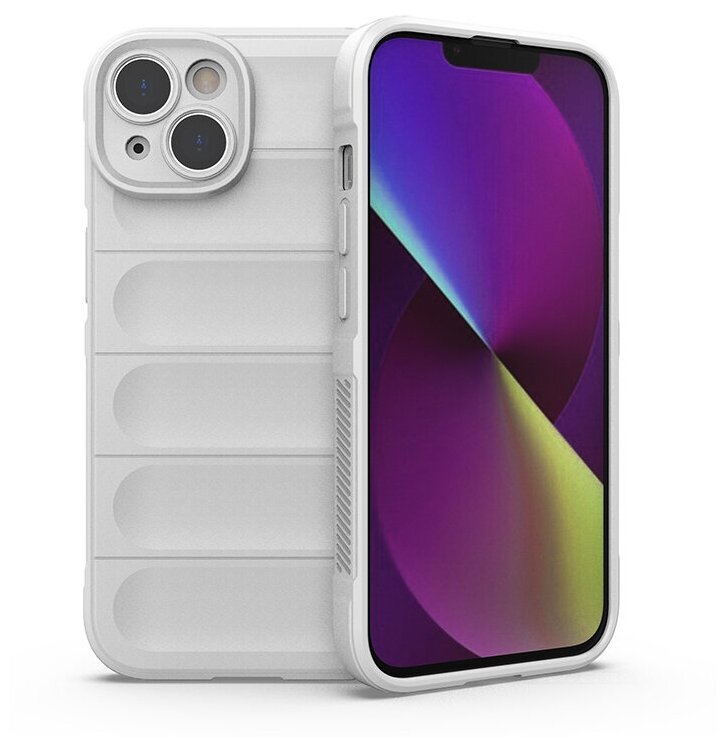 Противоударный чехол Flexible Case для iPhone 14 белый