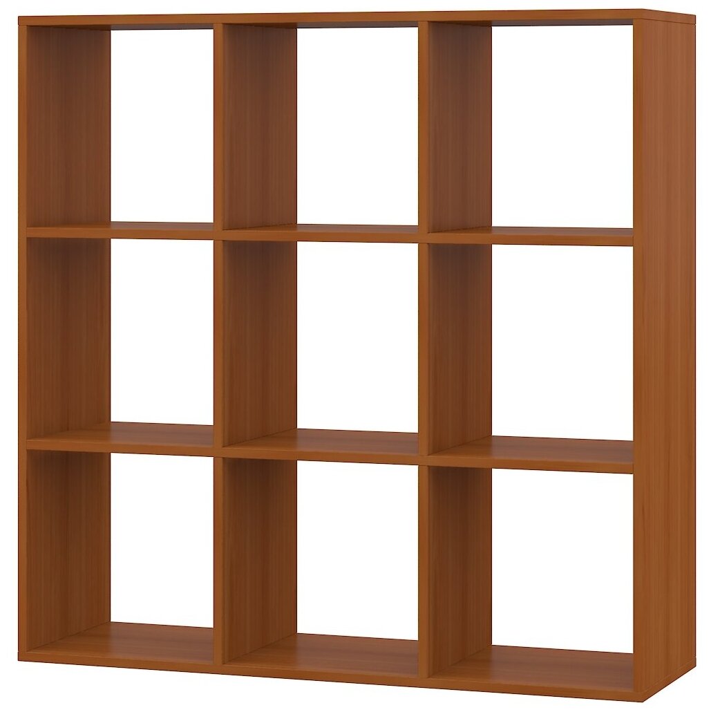 Стеллаж СТ-11 "Колизей мебель" вишня оксфорд (ШхГхВ) (1054х330х1054)мм, 9 ниш