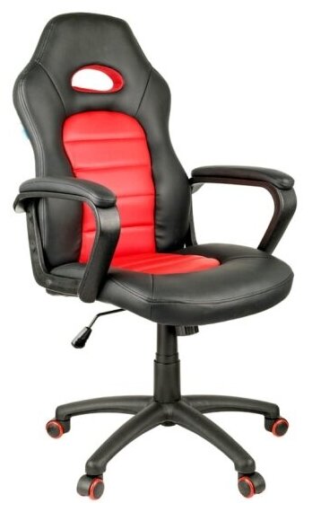 Кресло геймерское Helmi HL-S06 "Highway", экокожа/ткань черная/красная