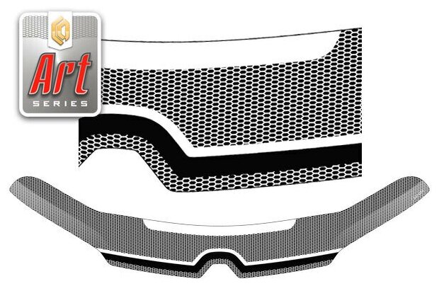 Дефлектор капота Серия "Art" белая Renault Sandero Год выпуска 2014-н. в.