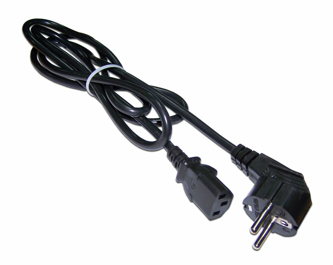 Шнур питания Lanmaster C13-Schuko, проводник 3х0,75 мм2, 2 м, 220 В, 10 А, черный (LAN-PP13/SHA-2.0-BK)