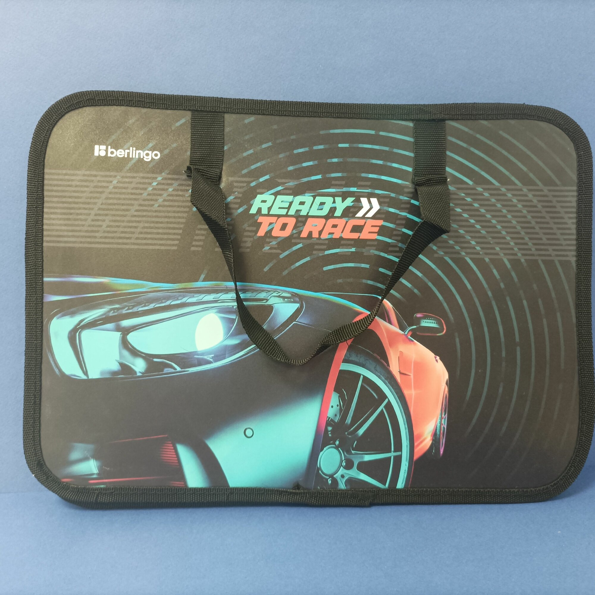 Папка А4 с ручками "Ready to race", 1 отд. на молнии