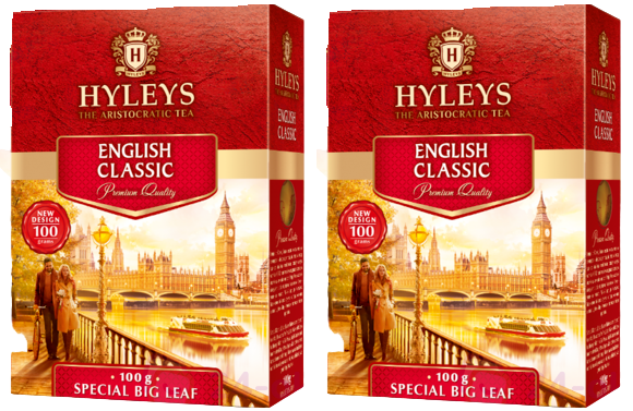 HYLEYS Чай черный, Английский, Классический, 100 г, особокрупнолистовой, 2 уп