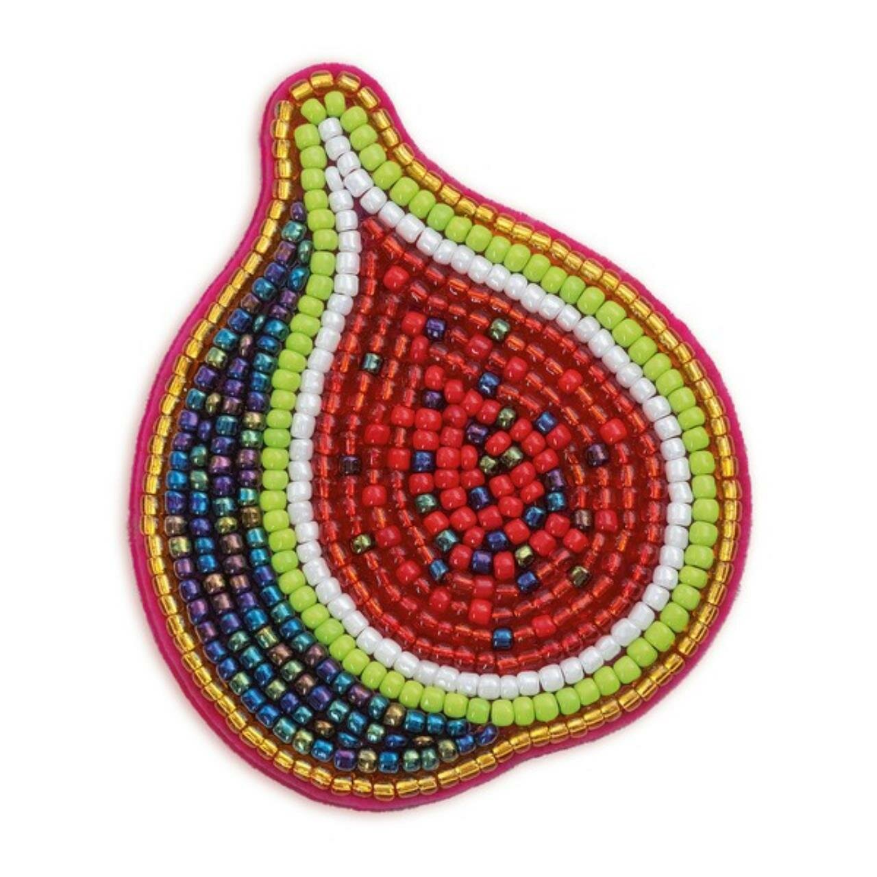 Набор для вышивки Клевер "Инжир", вышивка бисером, 15.5x11x3см