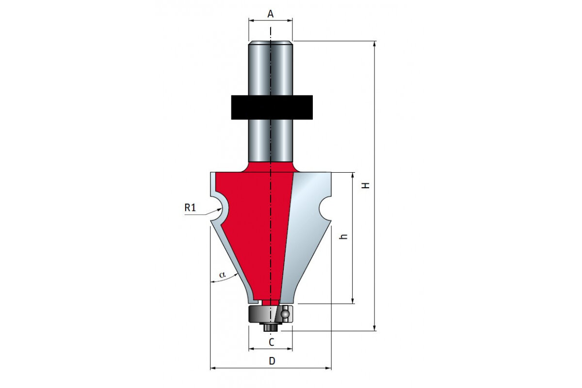 Фреза мультипрофильная для перил (35х38.5 мм; хвостовик 12 мм) FREUD PRO 99-07212