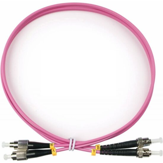 Патч-корд оптический Toplan , дуплексный, FC/PC-ST/PC, MM 50/125 (OM4), 7 м, LSZH