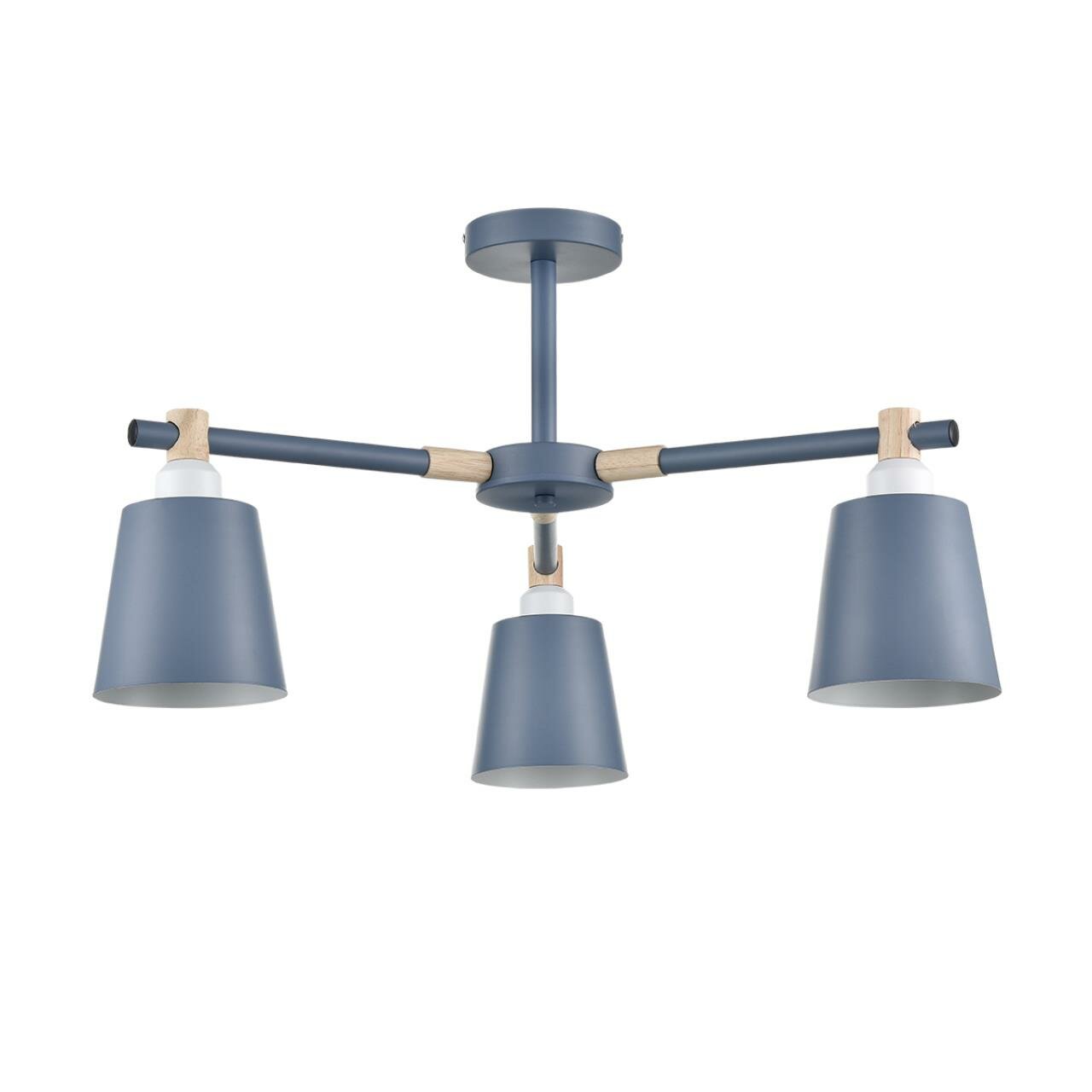 8098/3C MODERNI LN25 синий/синий металл, дерево/металл Люстра потолочная Е27 3*60W 220V ROSALINA