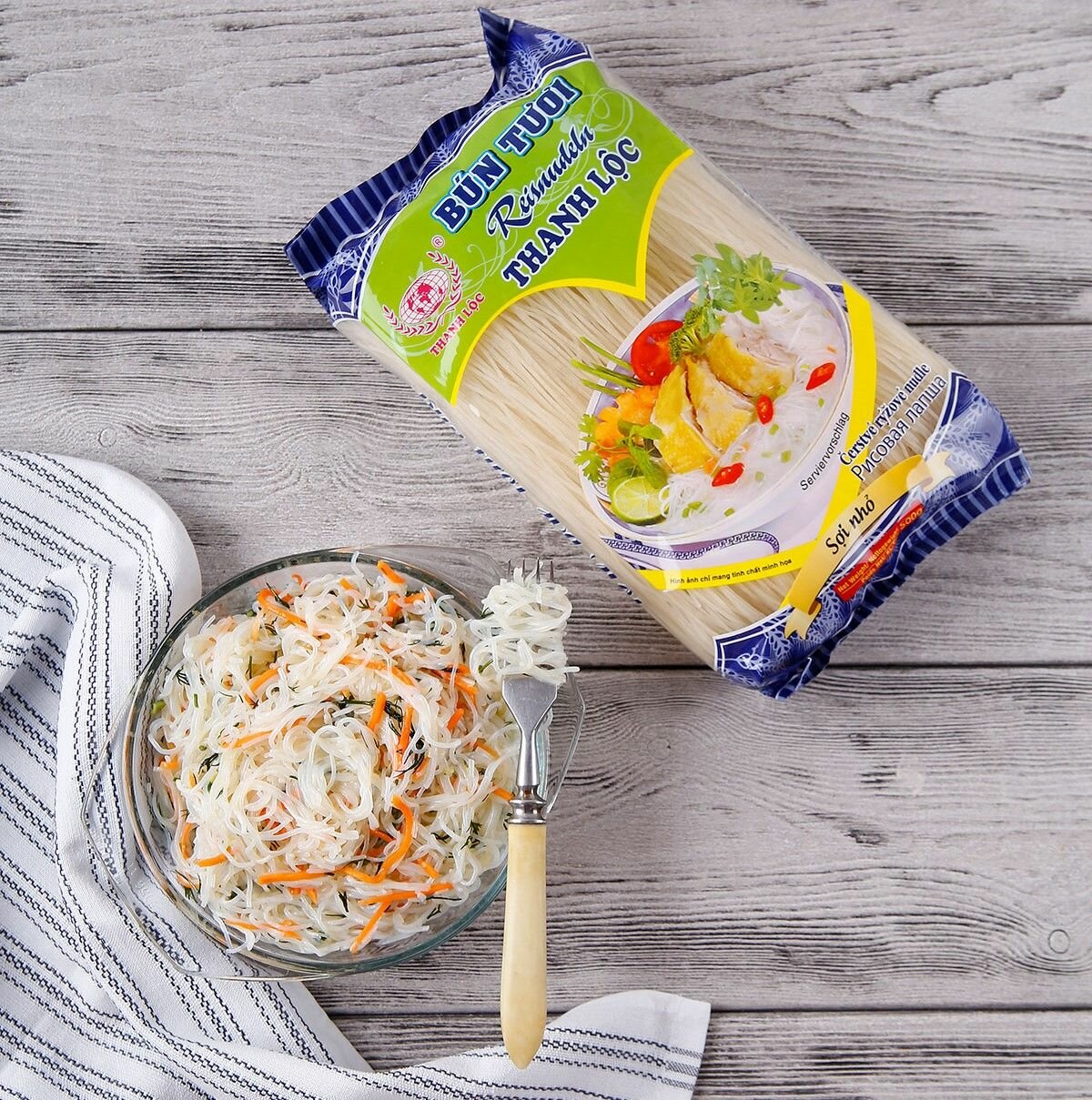 Лапша THANH LOC, 500 г, из риса, Вьетнам, без ГМО, натуральный продукт