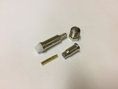 Разъем высокочастотный N1-211L (10 шт), розетка (гнездо) FME обжимная на кабель RG-174, RG-316