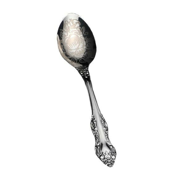 Ложка кофейная Тройка художественная роспись ПЗХМ СК-76/10В