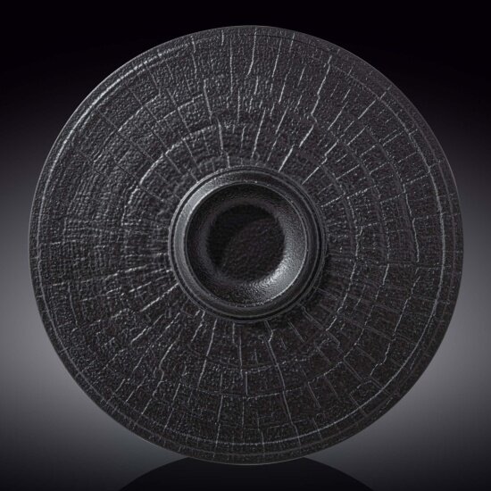 Блюдо Wilmax England круглое 33 см WOODSTONE фарфор черный цвет