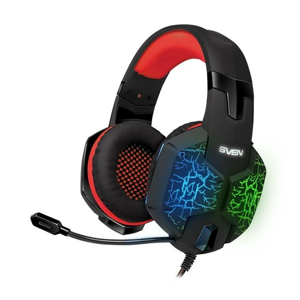 Наушники и гарнитуры Sven Наушники игровые Sven AP-U988MV Чёрно-красный