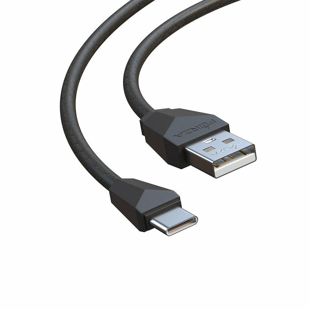 Кабель USB - Type-C FORZA 1 метр черный, для зарядки смартфона