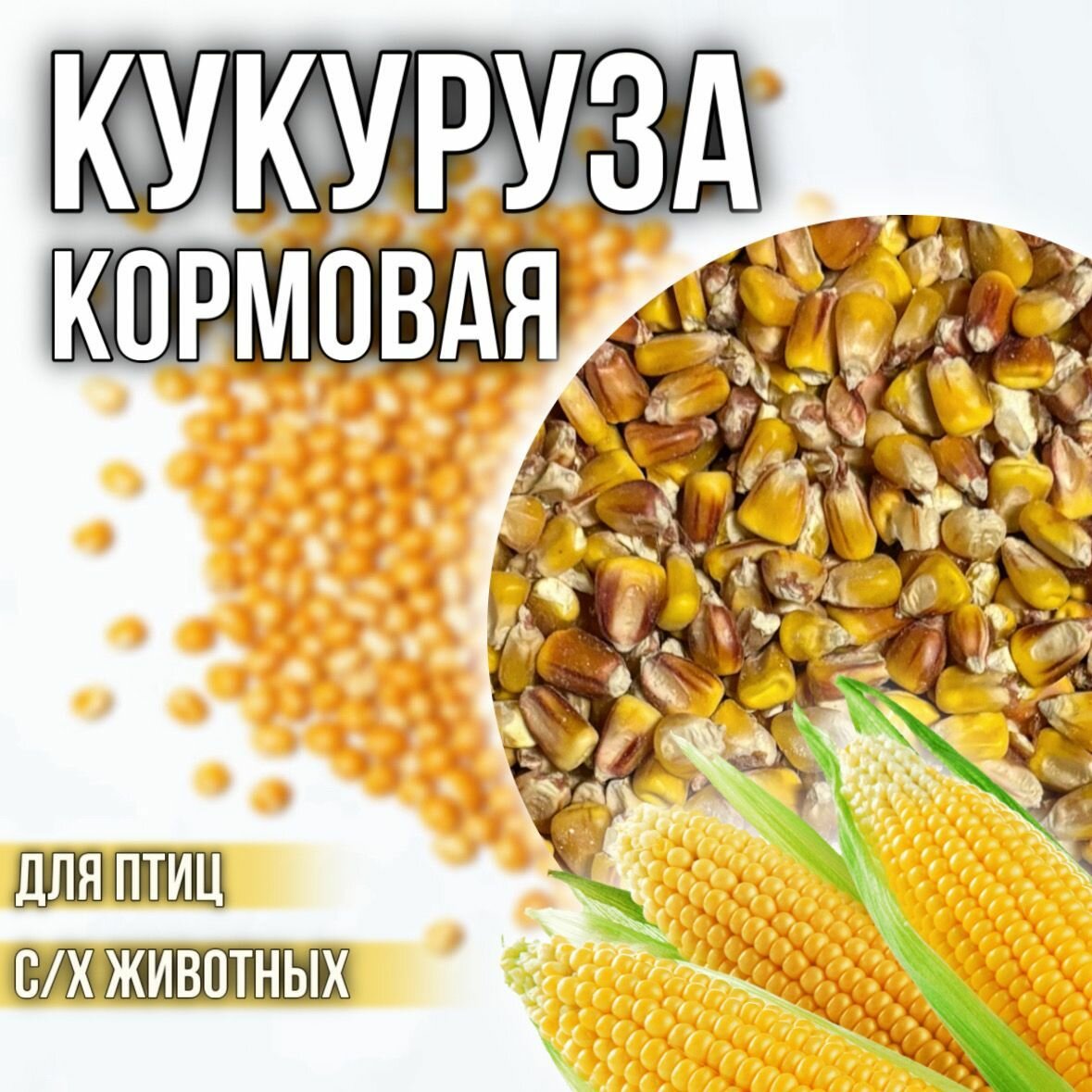 Кукуруза цельная. Корм для птиц, для скота. Кормовая добавка. — купить ...