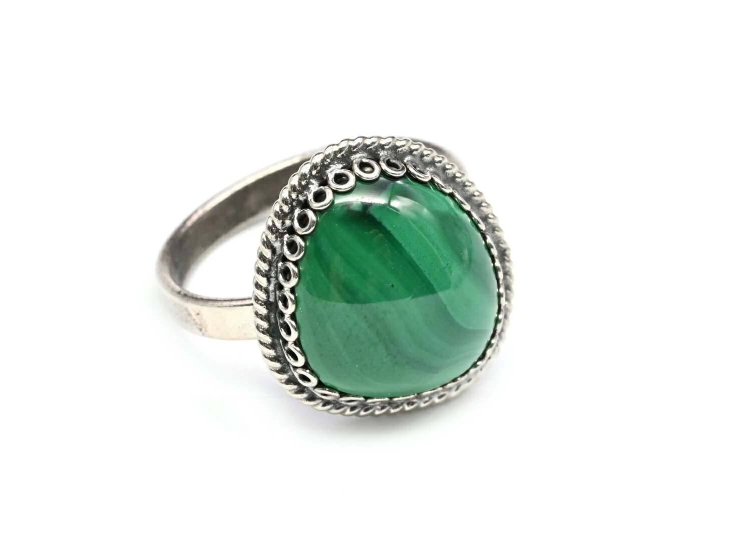 Кольцо, малахит