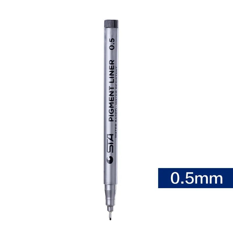 Пигментный лайнер Pigma Micron 0,05 0,1 0,2 0,3 0,4 0,5 0,6 0,8 мм черный