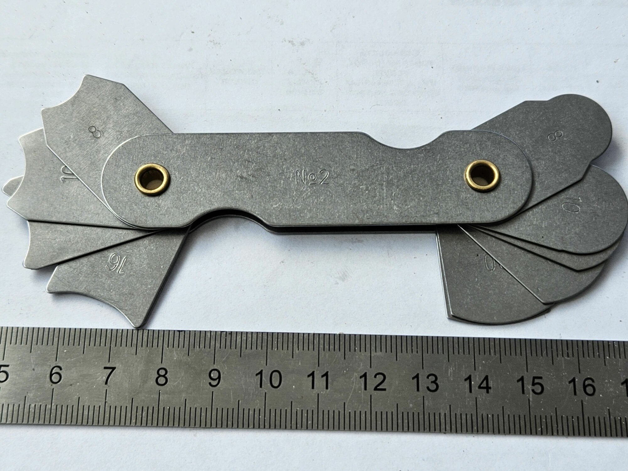 Шаблон радиусный № 2 R 8-25 мм.