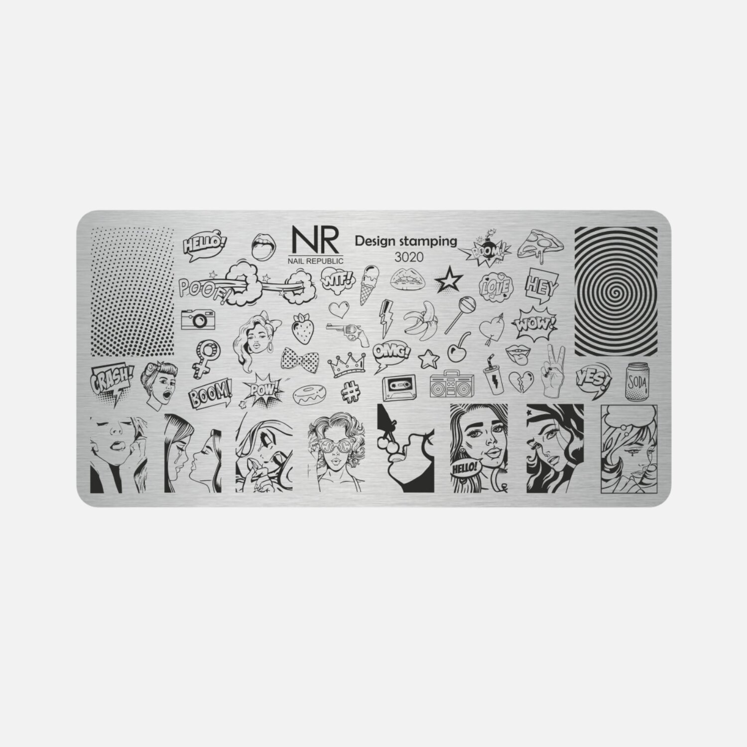 Пластина для стемпинга Nail Republic №3020 Pop-art