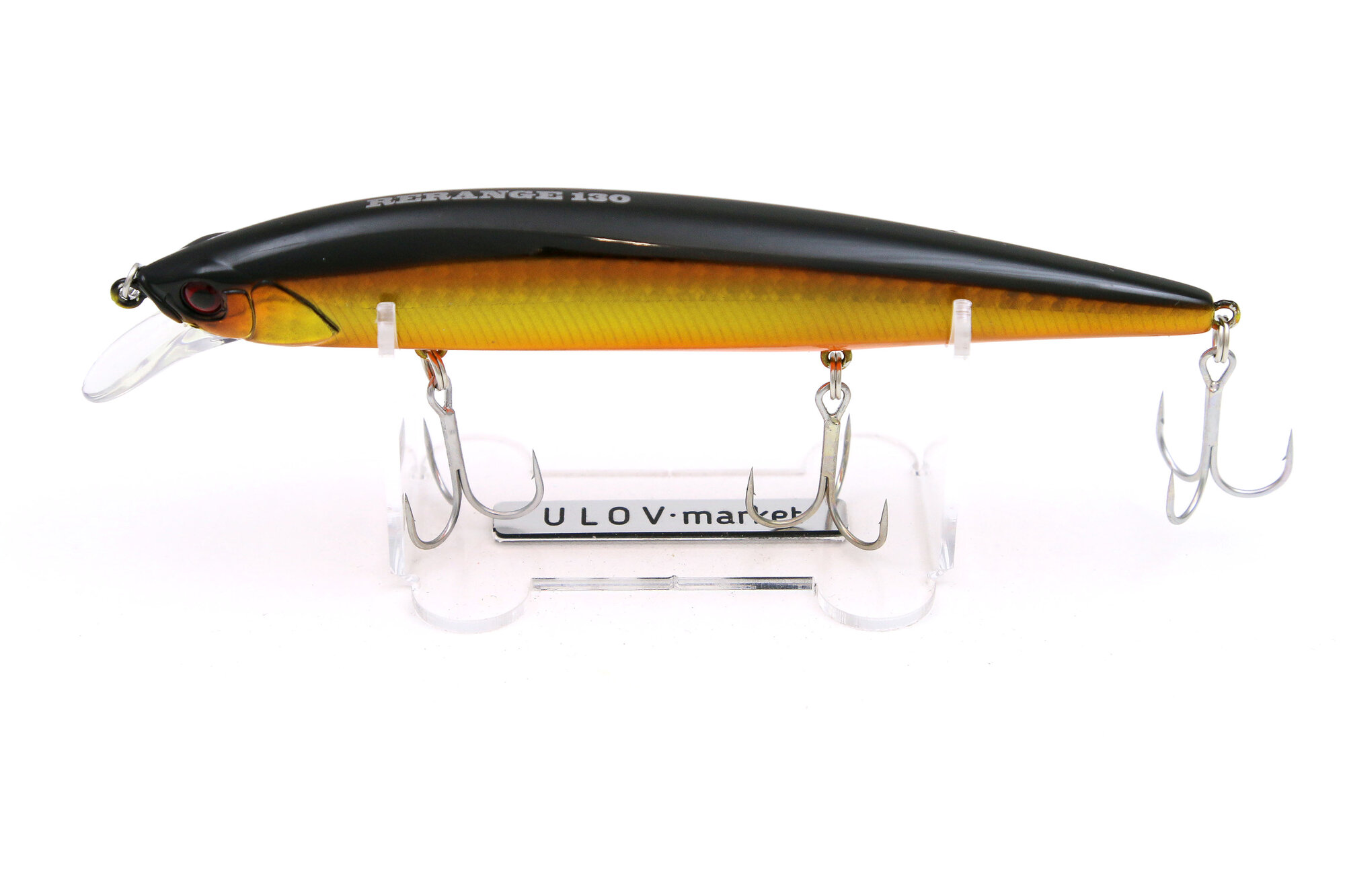 Воблер JACKALL Rerange Minnow 130SP 21.5г Загл. до 1.5м #Double clutch gold&black