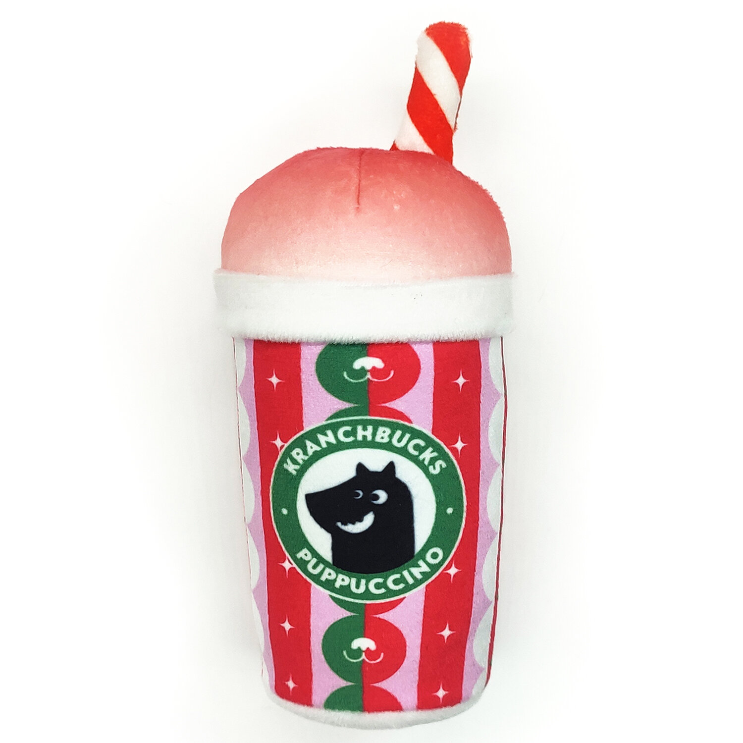 Mr.Kranch игрушка для собак "Капучино Kranchbucks" с пищалкой и хрустящей трубочкой