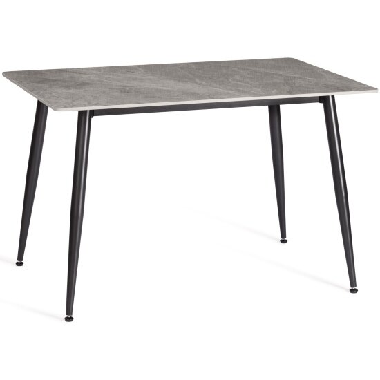 Стол обеденный Tetchair Austen/Остин столешница керамика (глянцевая) / опоры металл, серый/чёрный, 120x80x75 см
