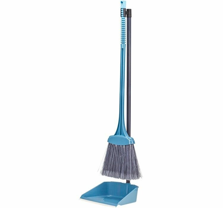 Веник и совок Idea "Ленивка", для уборки, голубые
