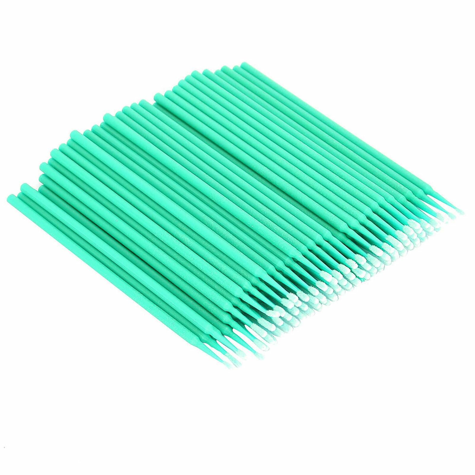 Кисти для макияжа, аппликаторы, 200 шт, тампон для ресниц, ватный тампон, микро-зеленый красочный инструмент для макияжа, красоты