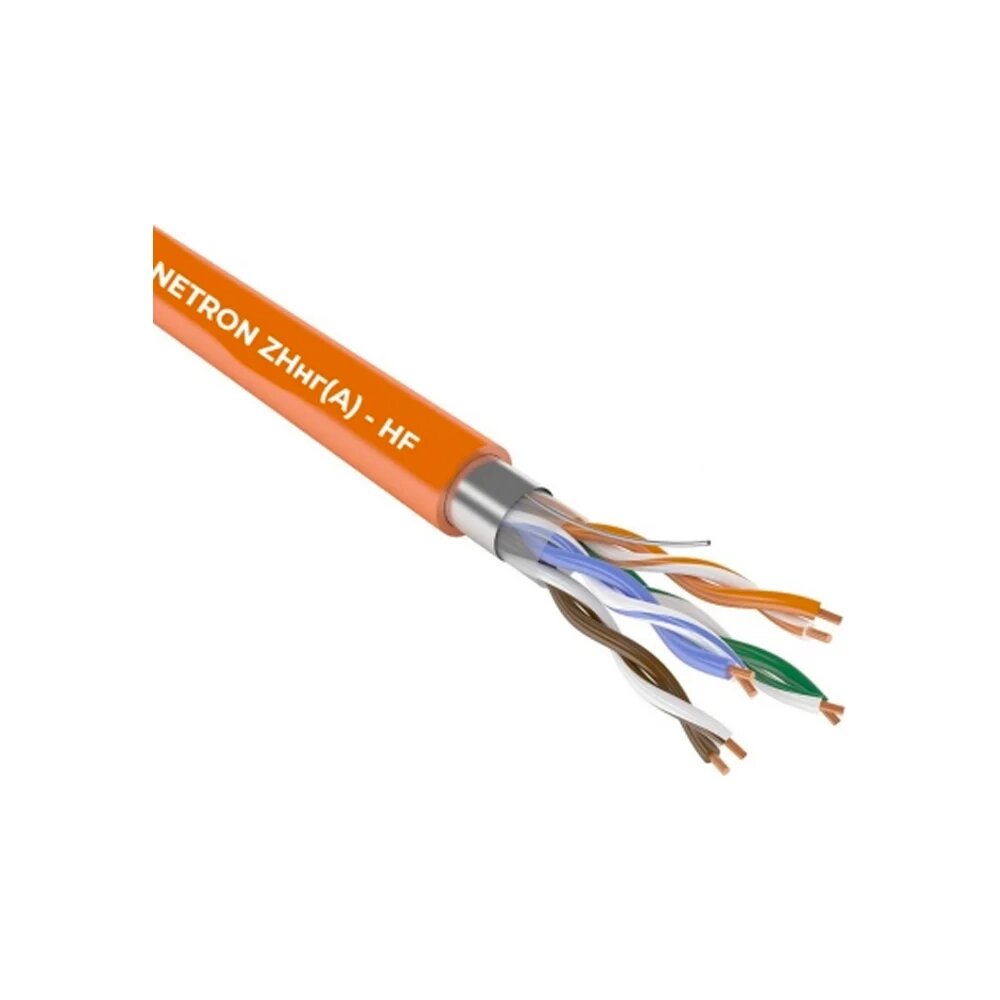 Кабель витая пара Netron F/UTP Cat 5e ZH нг(А)-HF 4х2х0,52 325179, 1 г