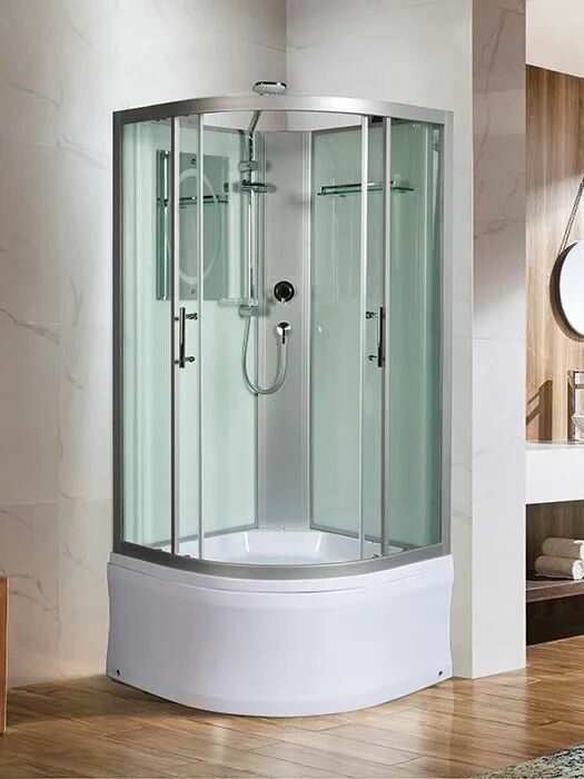 Душевая кабина без крыши WeltWasser WW500 HALLE 1001 (1000х1000х2170 мм), высокий поддон, полукруг