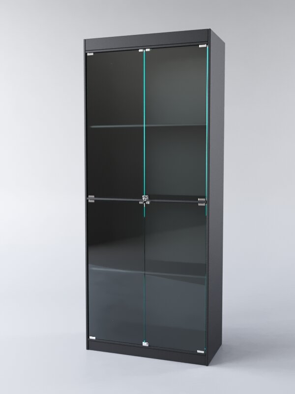 Витрина "афродита" №2-1 (с дверками, задняя стенка - ДВП), Черный